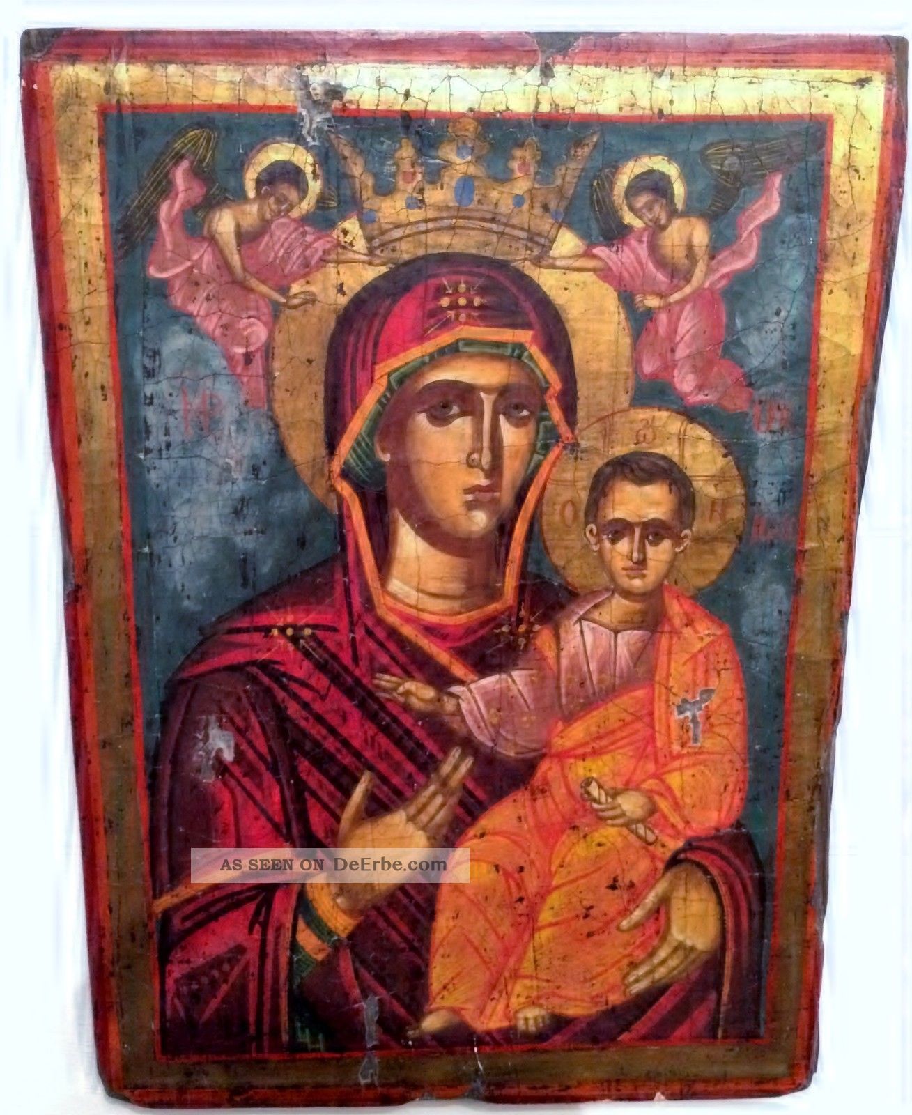 Maria Muttergottes Mit Jesus Amolintos Ikone Icon Mary Ikonen Orthodox ...