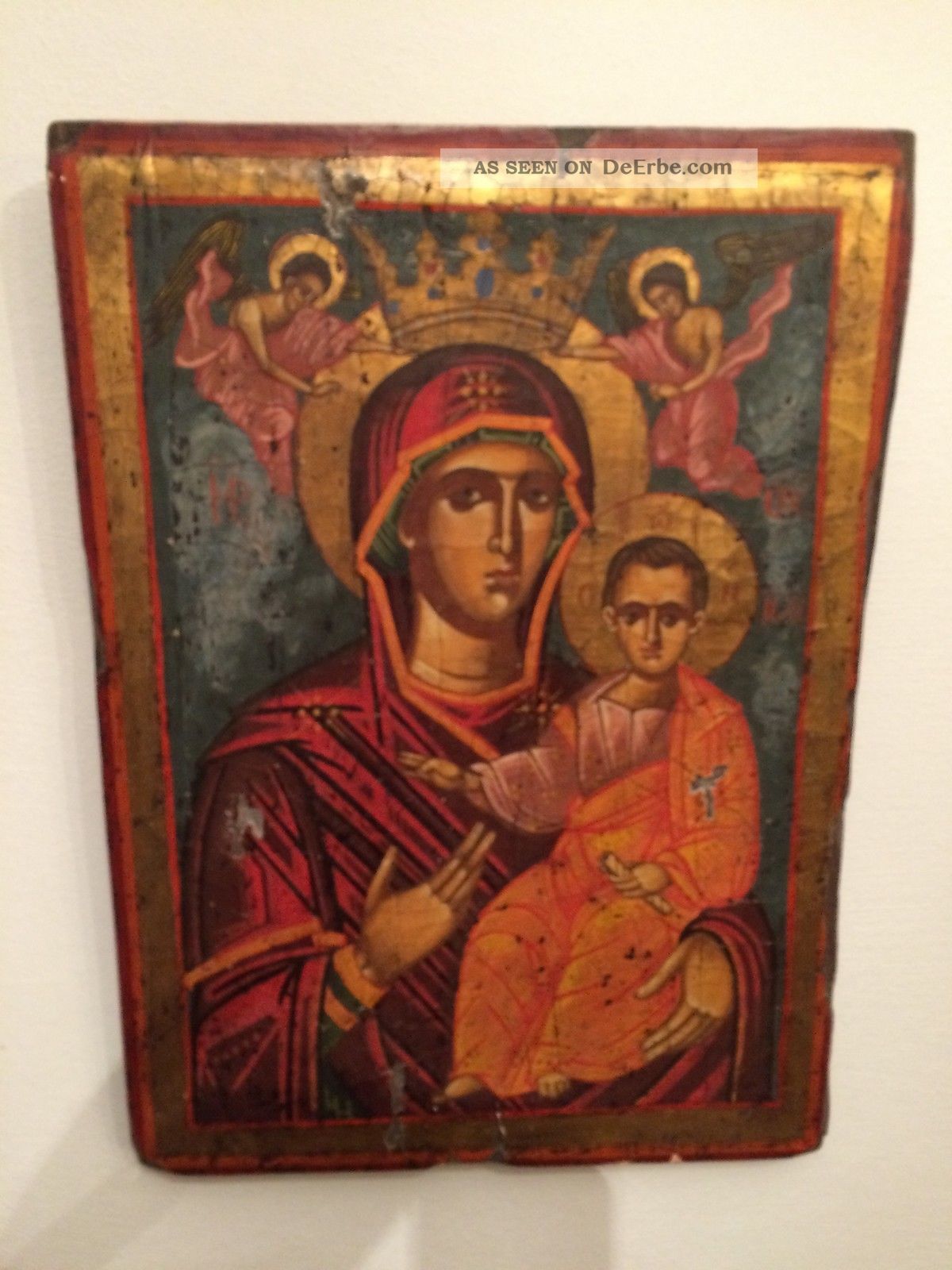Maria Muttergottes Mit Jesus Amolintos Ikone Icon Mary Ikonen Orthodox ...