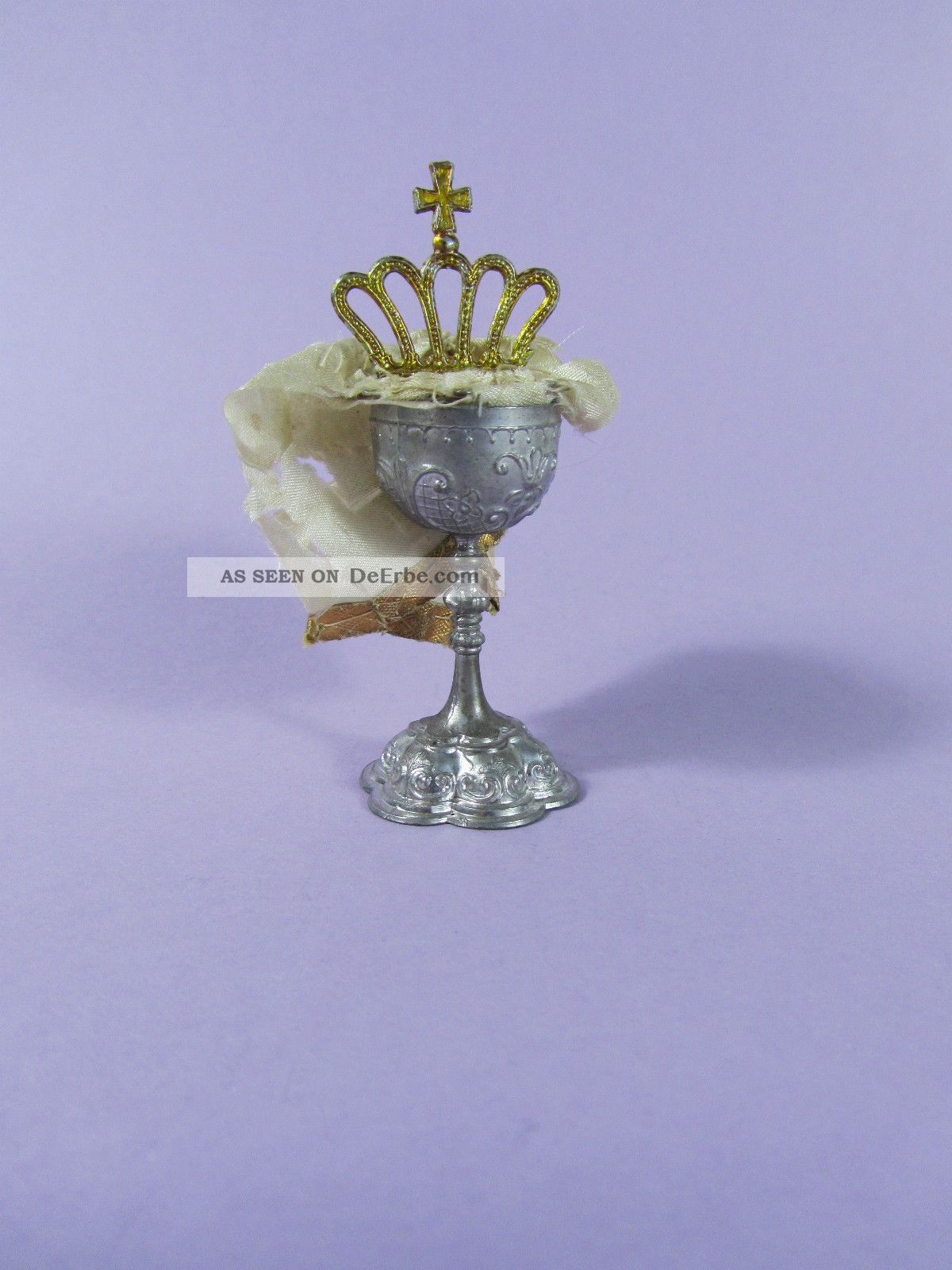 Alter Prächtiger Becher Wein Kelch Hausaltar Puppenstube Zinn Ca. 1900 ...