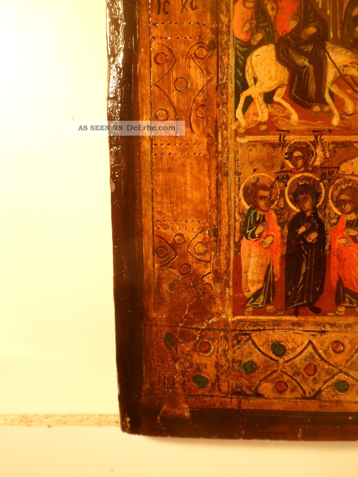 Nordrussische Festtags Ikone Um 1880 Icon Icona иконка