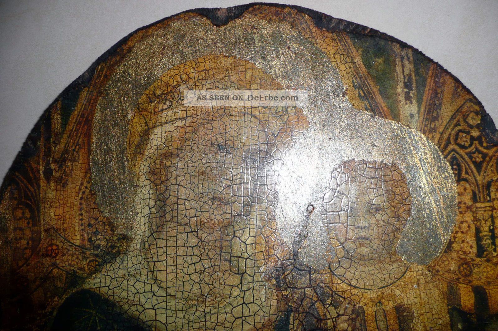 „ikone“ Maria Mit Kind Auf Altem Holz Ca. 40 X 31 X 3 Cm