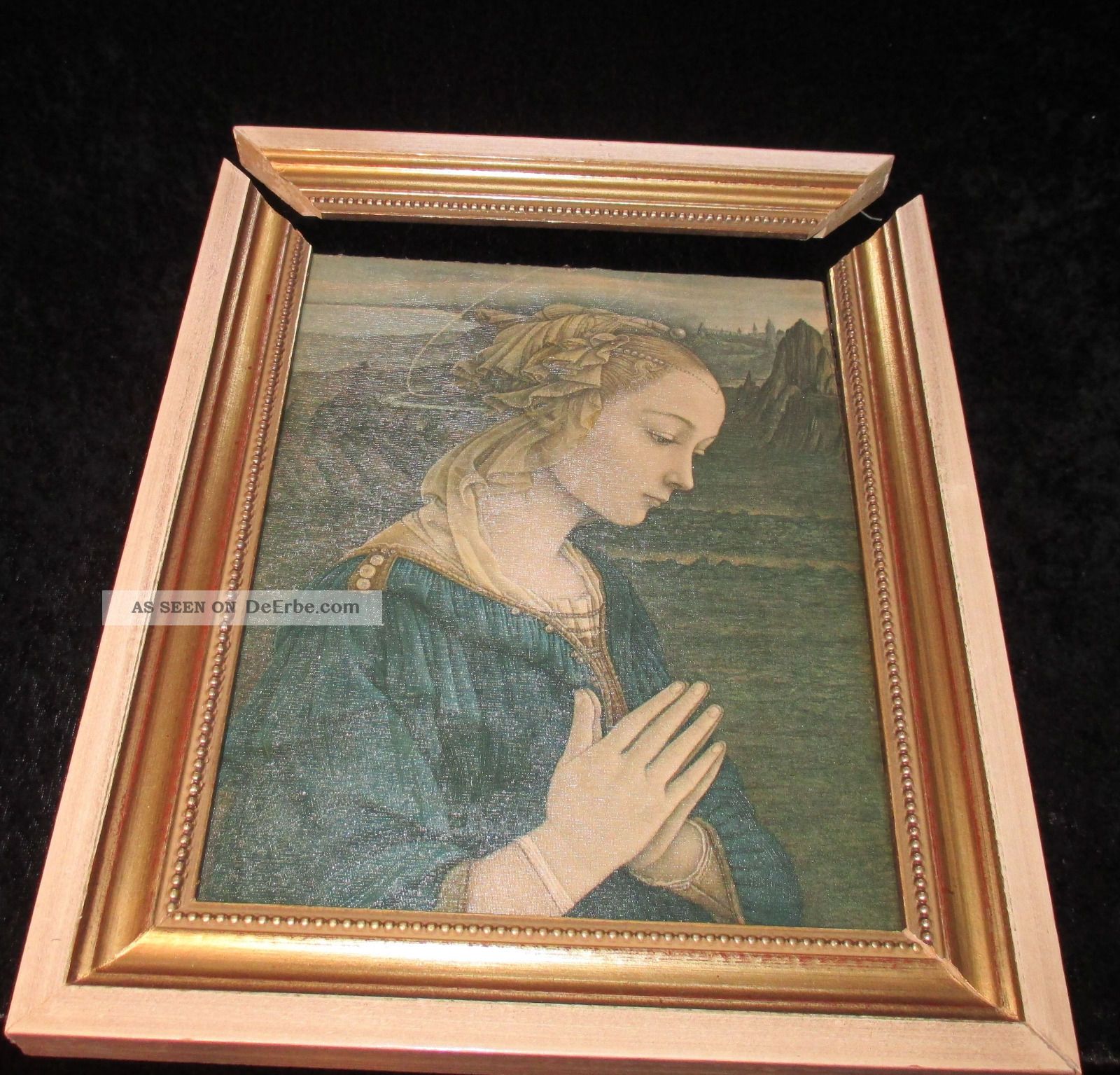 Sehr Schönes Maria - Bild Mit Defektem Holzrahmen