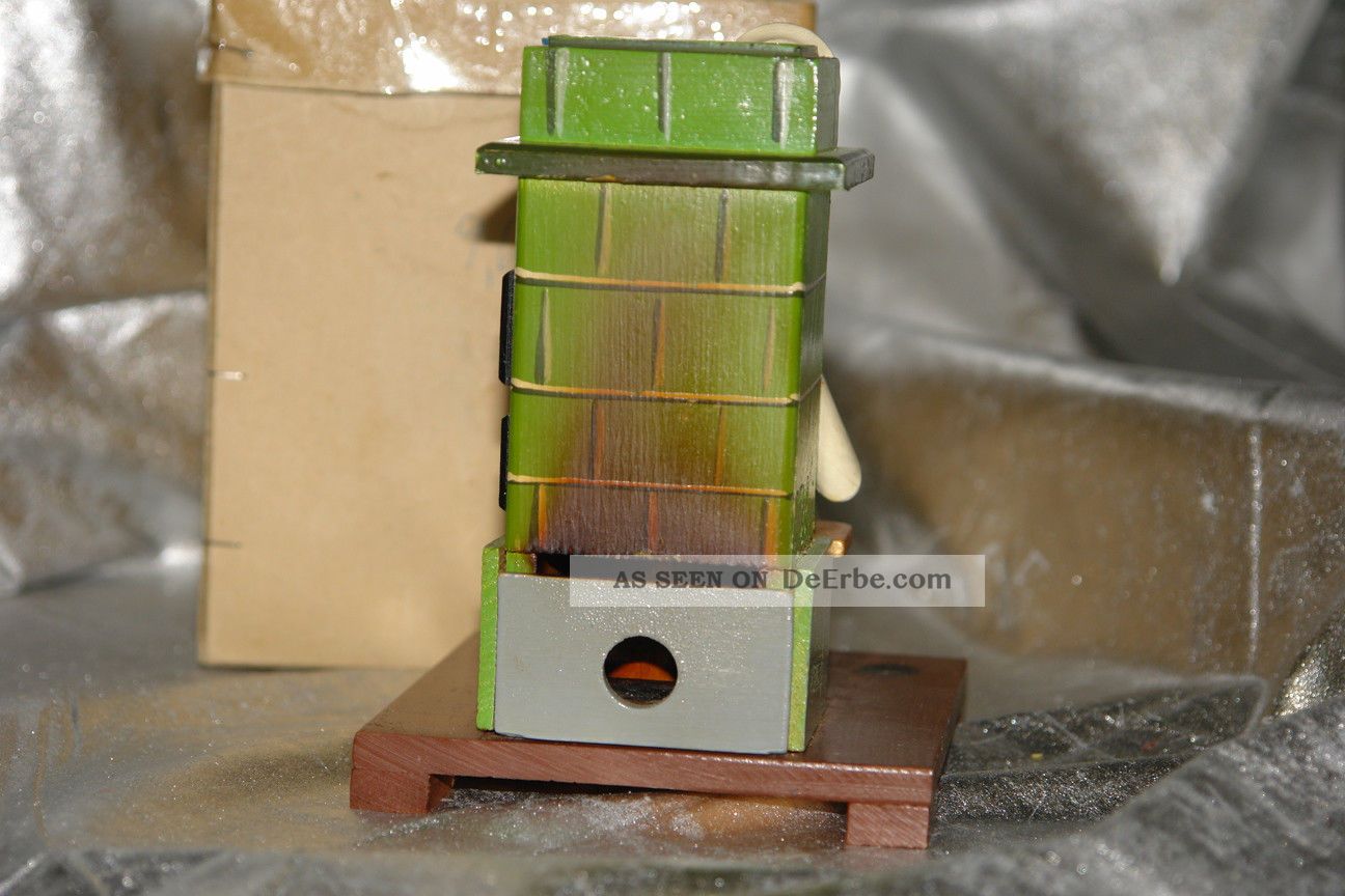 Erzgebirge Antiker Alter Räuchermann - Opa Am Ofen In Ovp - Ca. 1950