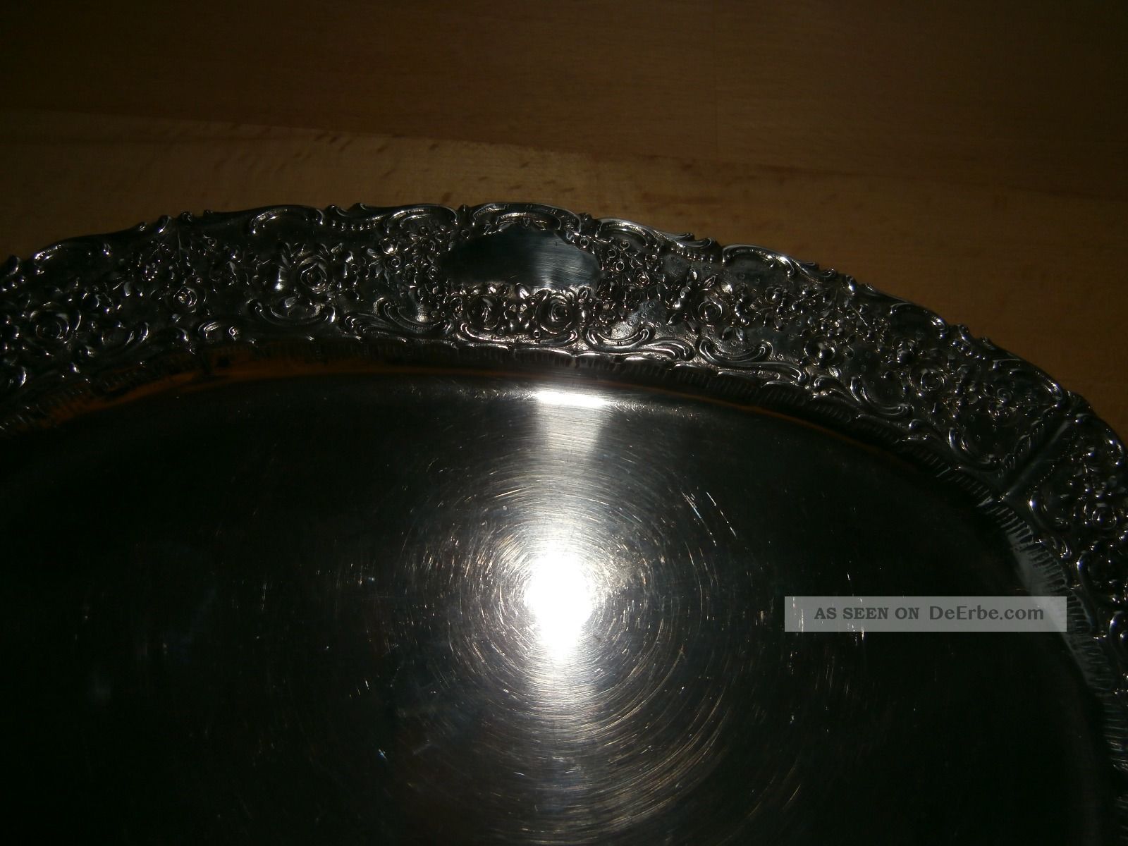 800er Silber Tablett Mit Rosenmuster