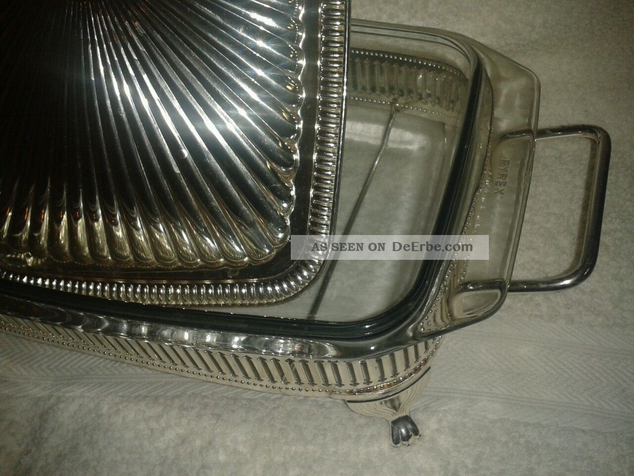 Pyrex Auflaufform, Glasform Schale Galerierand Deckel Servierschale ...