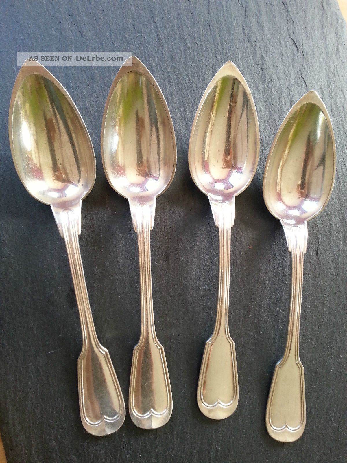 4 Esslöffel Punze 84 U. 68 Silber 84er Silber Speise - Löffel Antik Rar