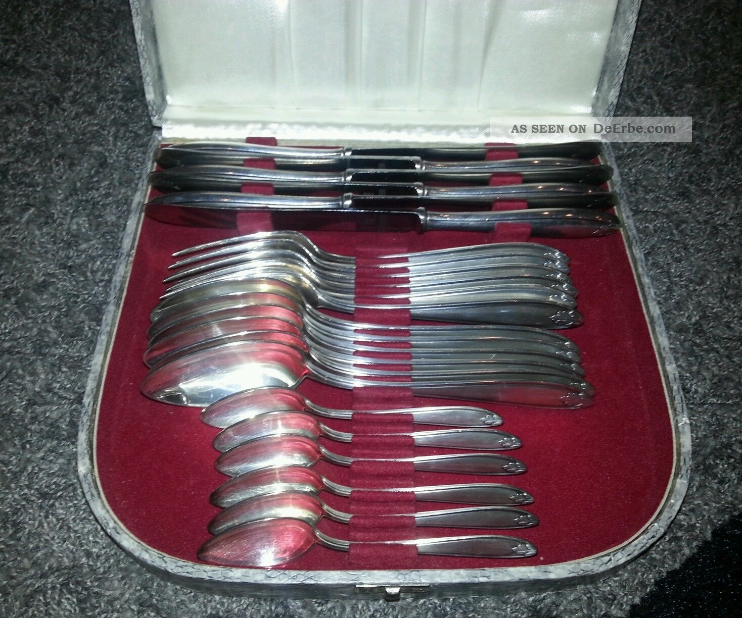 Wmf 1600 Akanthus 6 Pers. Eichenlaub Besteck 24 Teil. Art Deco - 90 ...