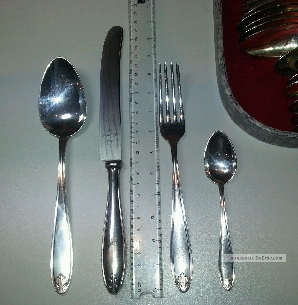 Wmf 1600 Akanthus 6 Pers. Eichenlaub Besteck 24 Teil. Art Deco - 90 ...