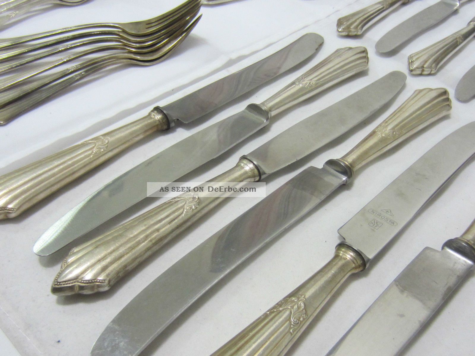 Wmf Fächermuster Silberauflage Silber Besteck Für 6 Personen Komplett ...