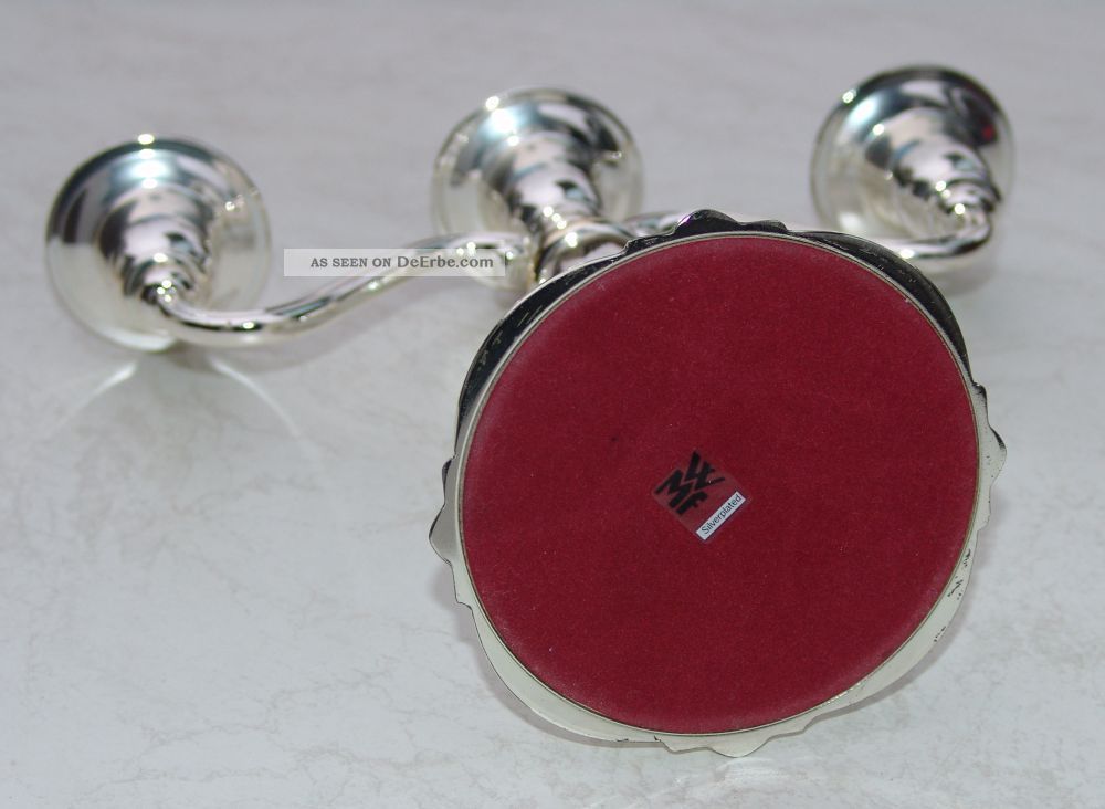 Wmf Kerzenständer - Leuchter - Versilbert - Mit Ovp Und Kerzen