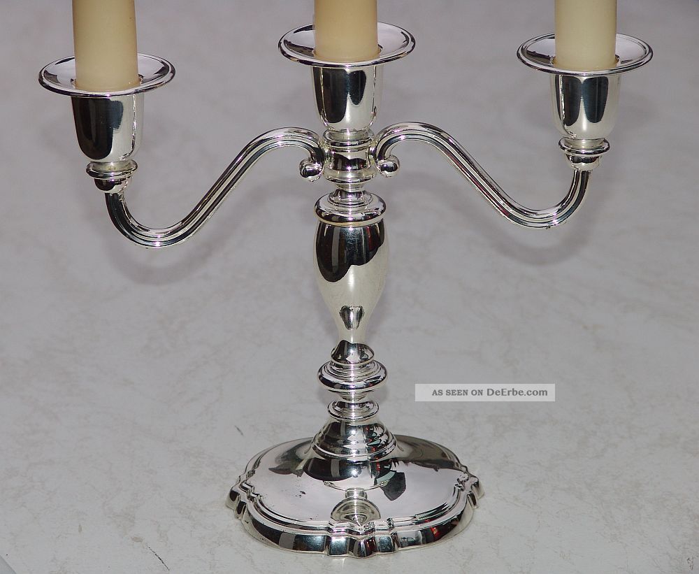 Wmf Kerzenständer - Leuchter - Versilbert - Mit Ovp Und Kerzen