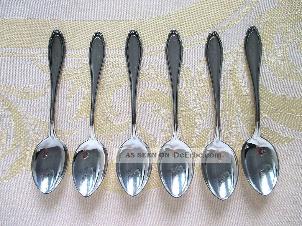 6 Kaffeelöffel, Löffel, Punze Kh, Fritz Gerber, 800 Silber