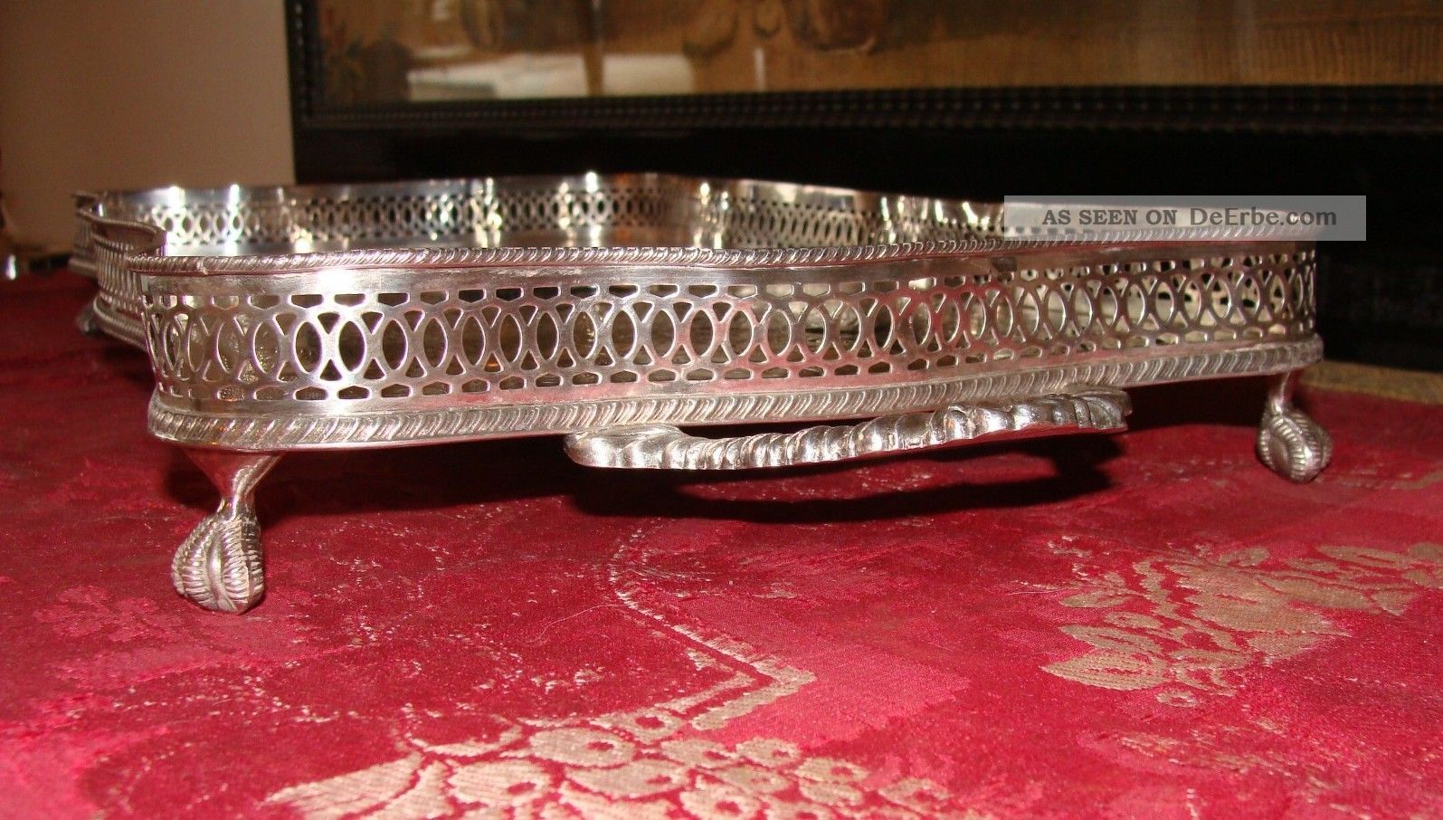 Wunderschönes Tablett Mit Geschwungenem Rand, Rokoko - Stil, Walker ...