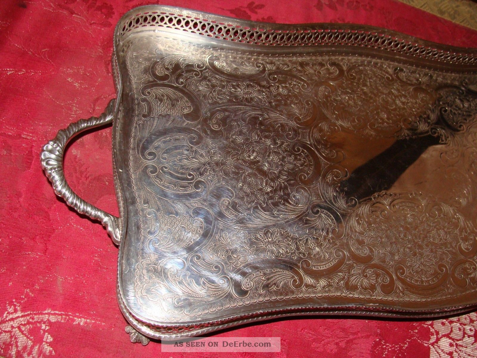 Wunderschönes Tablett Mit Geschwungenem Rand, Rokoko - Stil, Walker ...