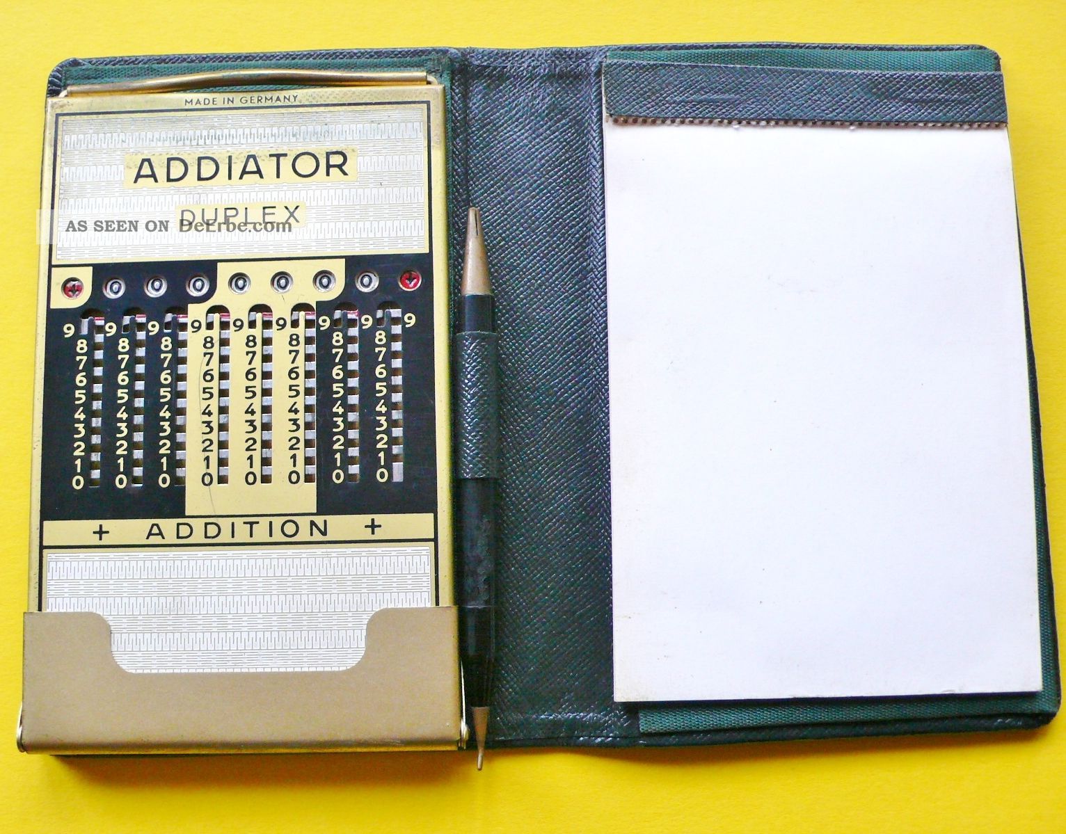 Alter Addiator Duplex Rechner Mechanisch, Messing - Made In Germany