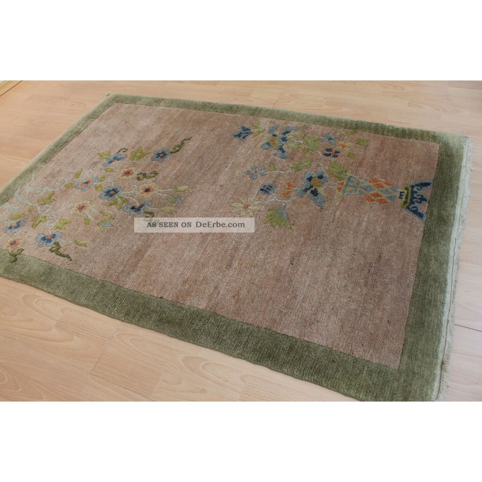 Wunderschöner Handgeknüpfter Blumen China Teppich Art Deco Rug ...