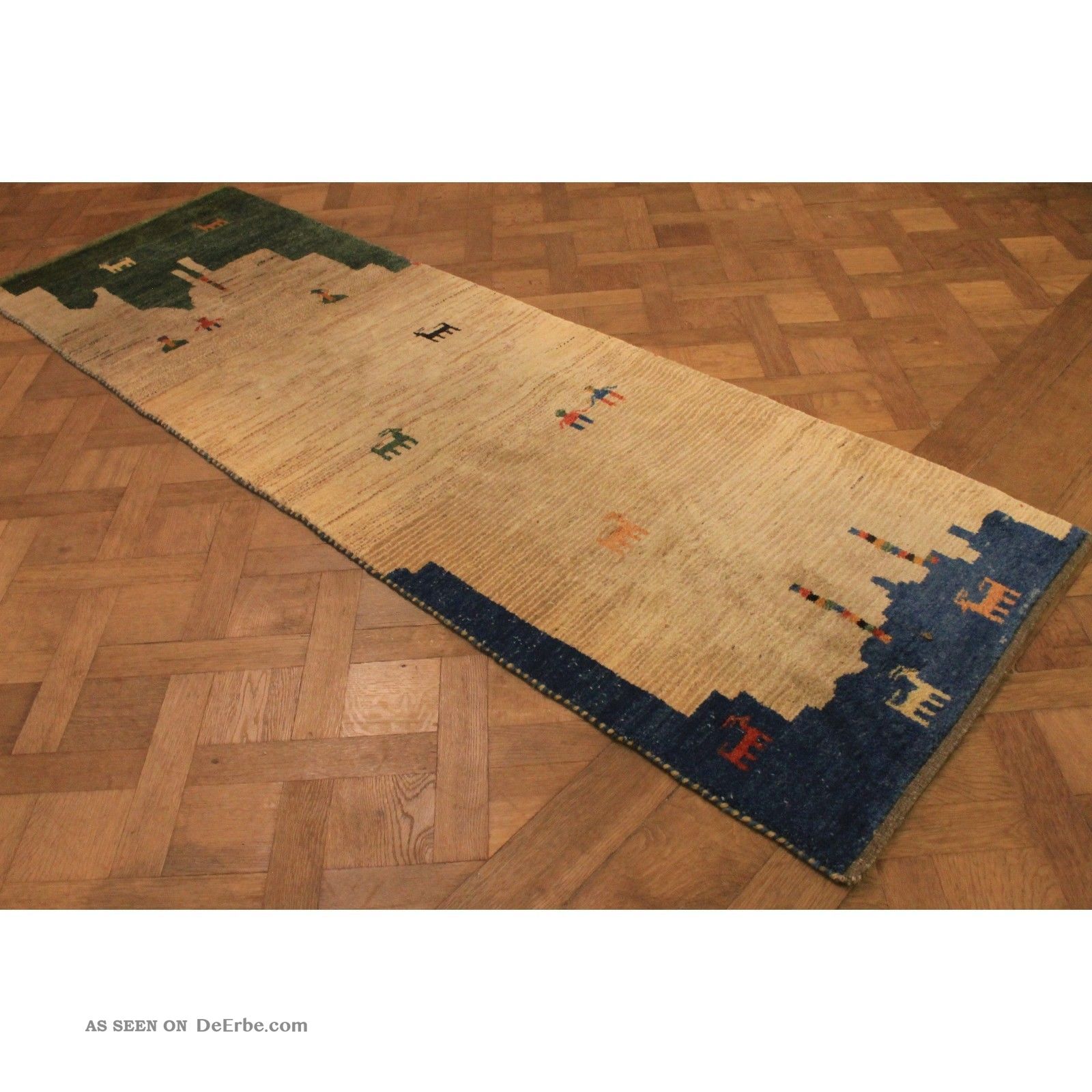 Wunderschöner Handgeknüpfter Perser Teppich Gabbeh Tappeto Rug 290x90cm ...