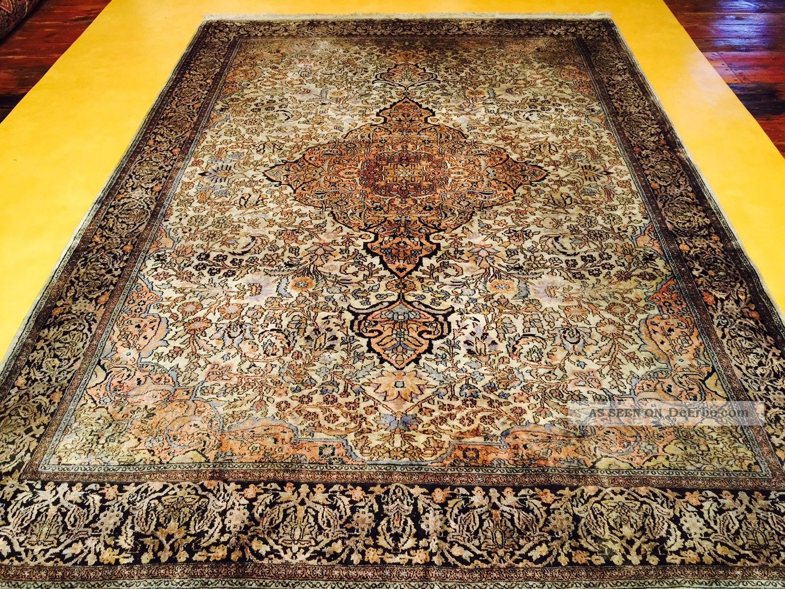 Grosse Seiden Teppich 300x210cm Seide Seide,