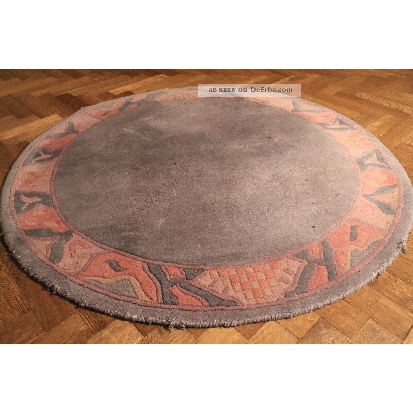 Schöner Handgeknüpfter Orientteppich Nepal Rund 155cm Tappeto Carpet ...