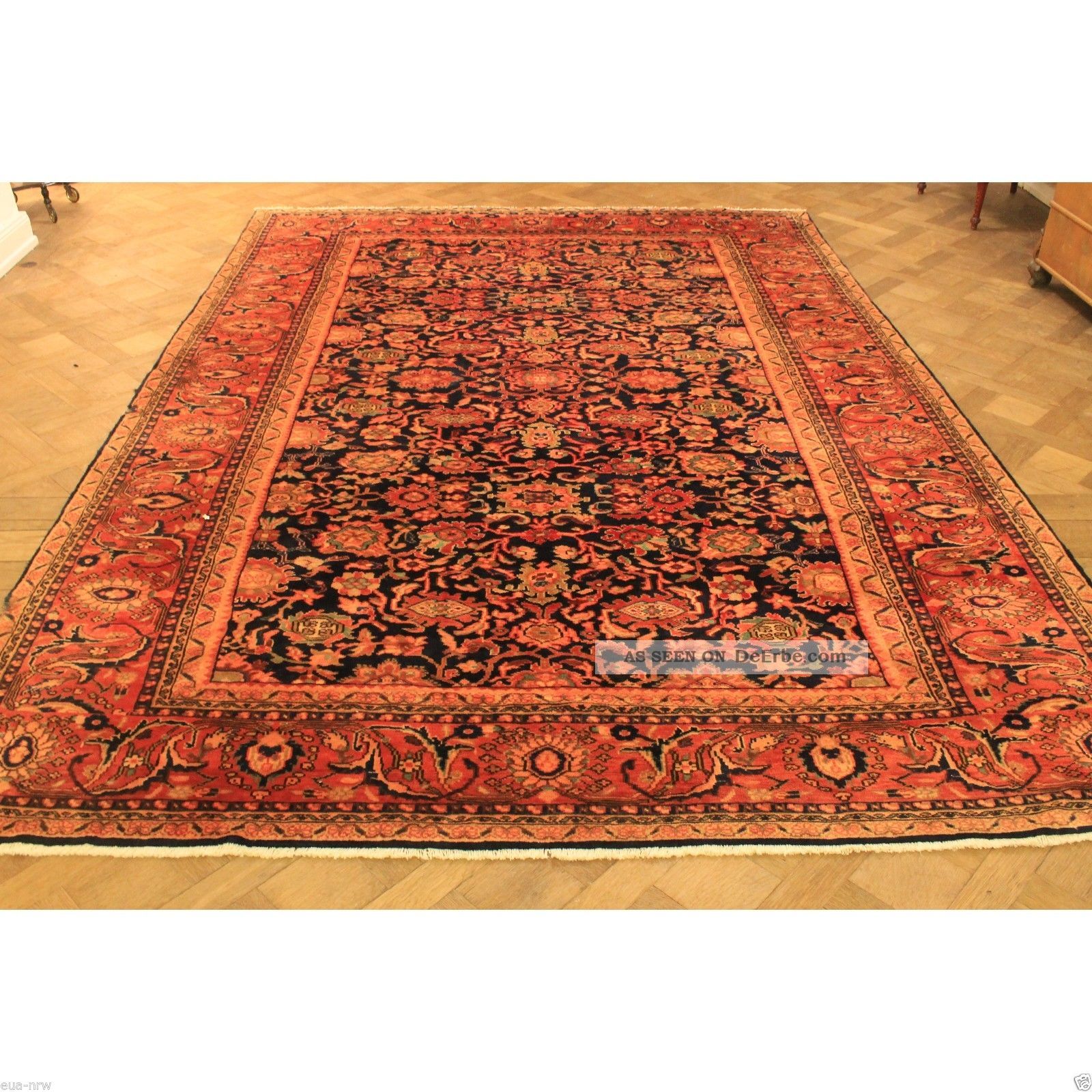 Alt Antiker Handgeknüpfter Orient Perser Palast Teppich Ziegler ...