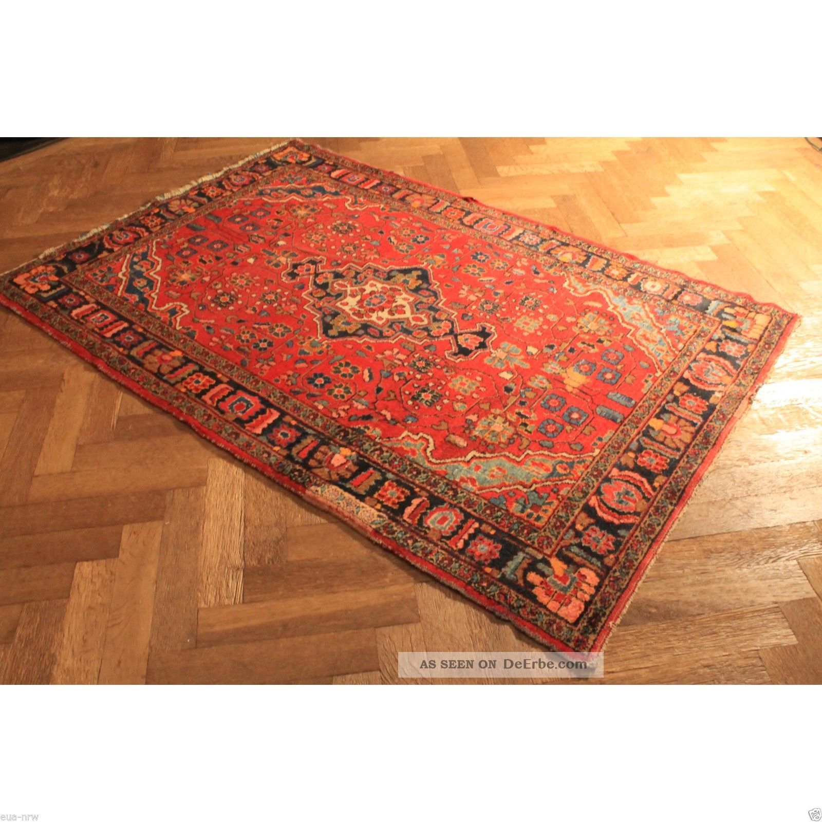 Alt Antiker Schöner Handgeknüpfter Orient Perser Dorf Teppich 130x205cm ...