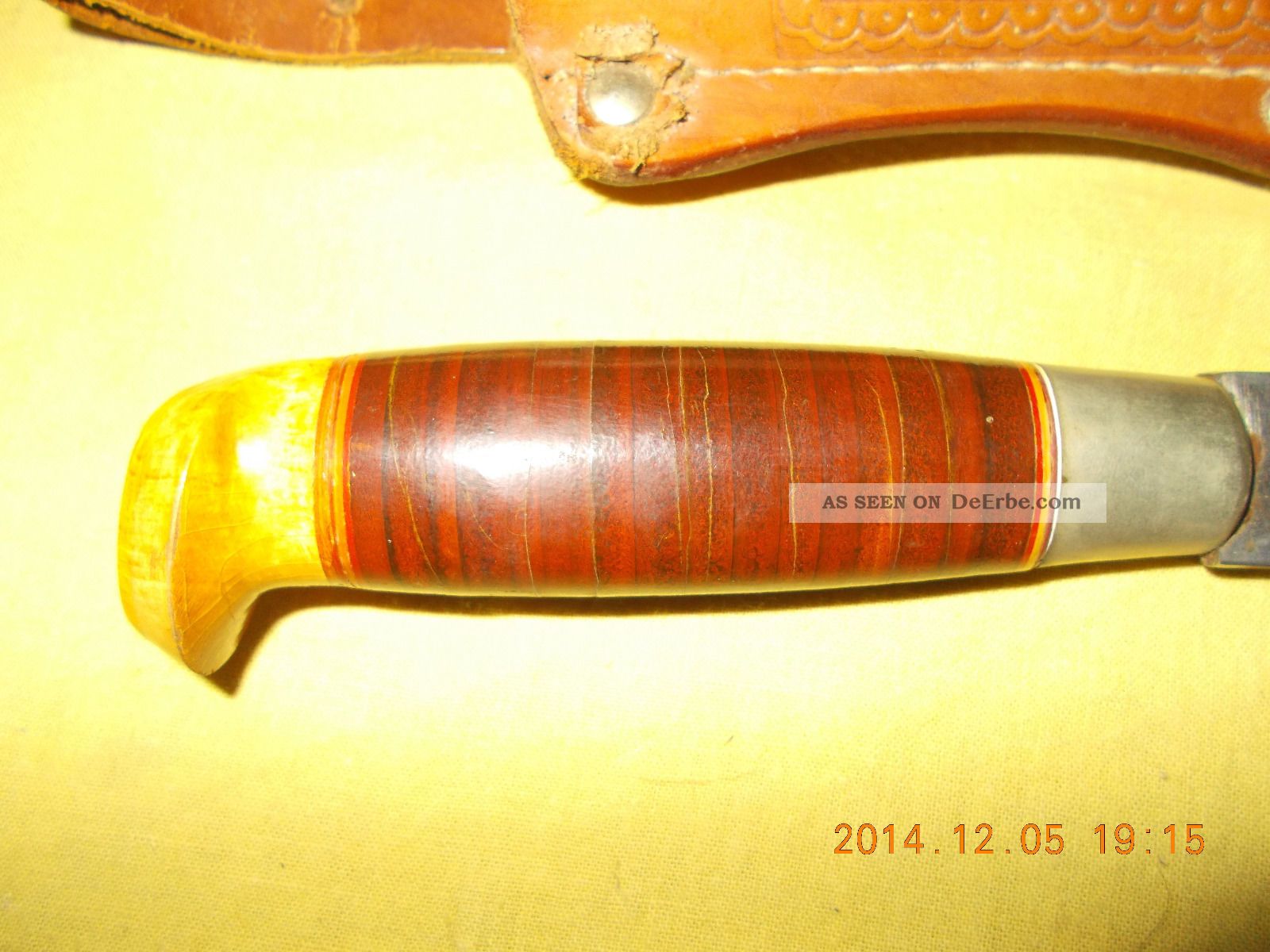 Altes Jagdmesser Aus Finnland/lappland, Finnenmesser Mit Ledergriff Und ...