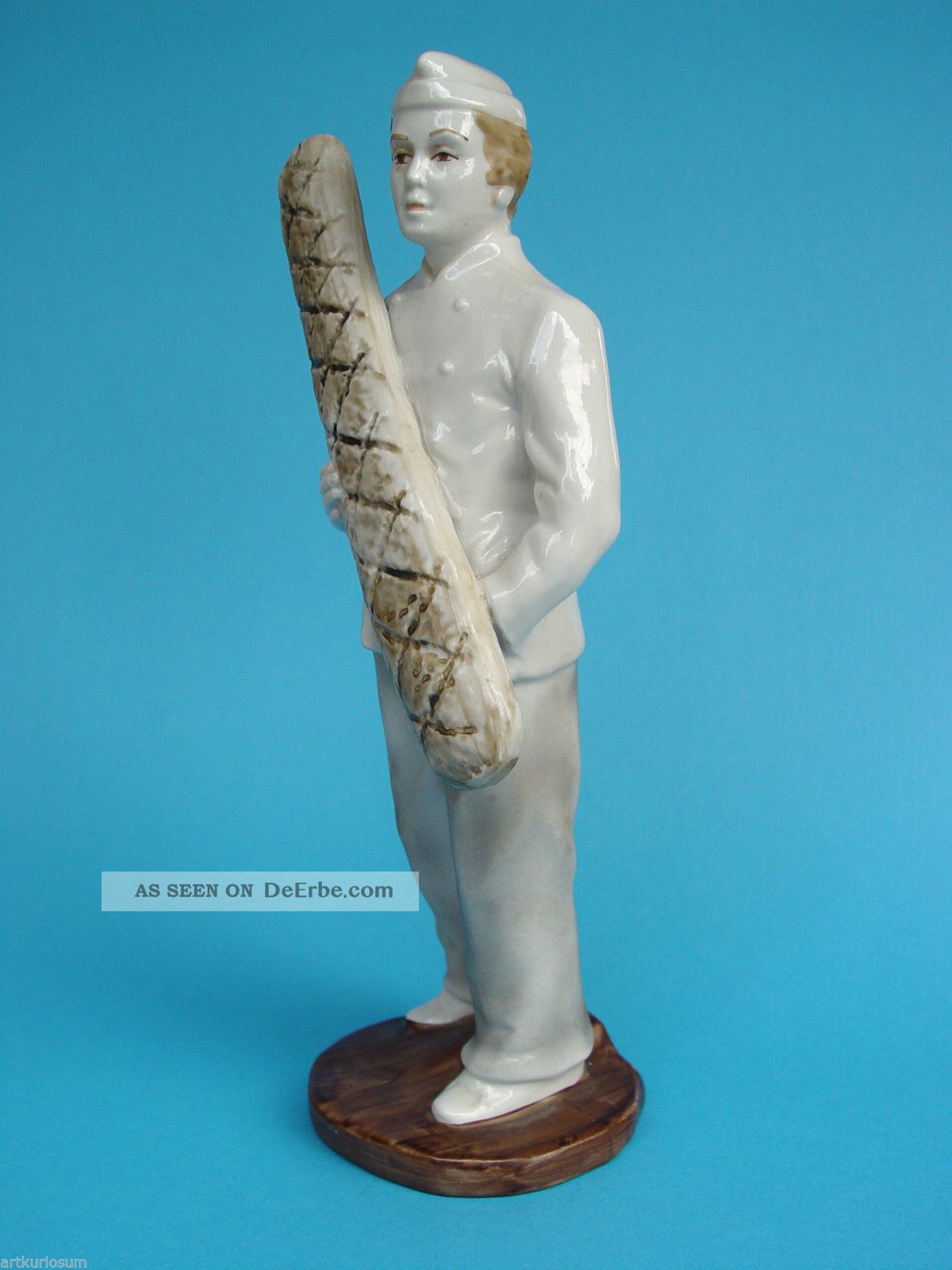 Tolle Porzellan BÄcker Figur Mit Grossem Brot, Backfigur Exklusiv