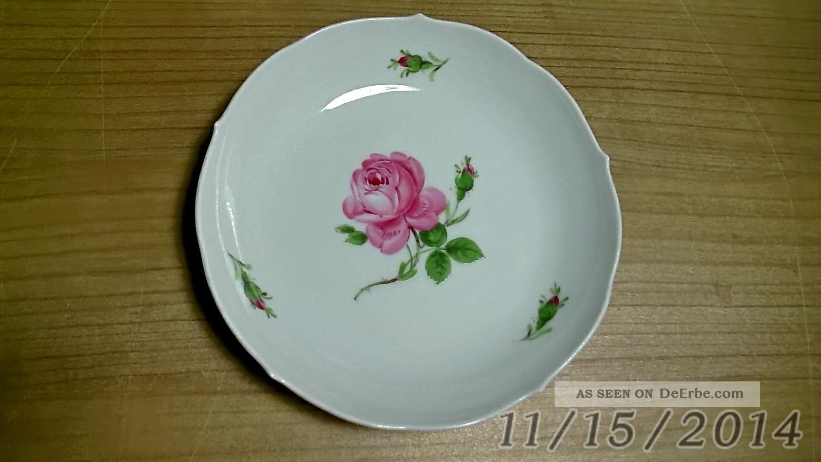 Meissener Schale Mit Rose Dekor Alt