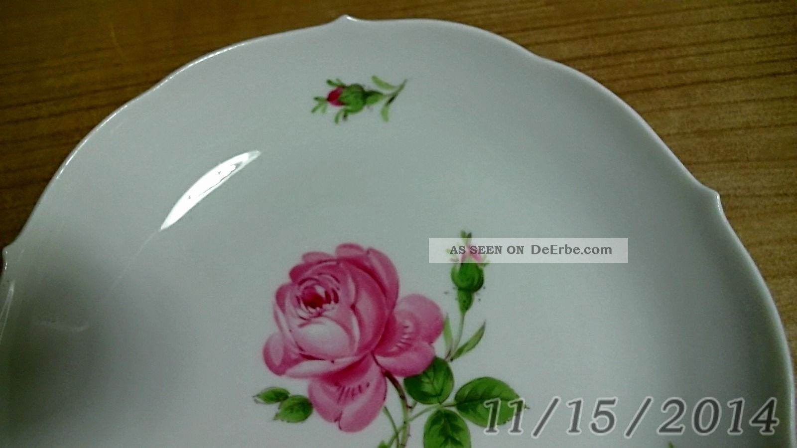 Meissener Schale Mit Rose Dekor Alt