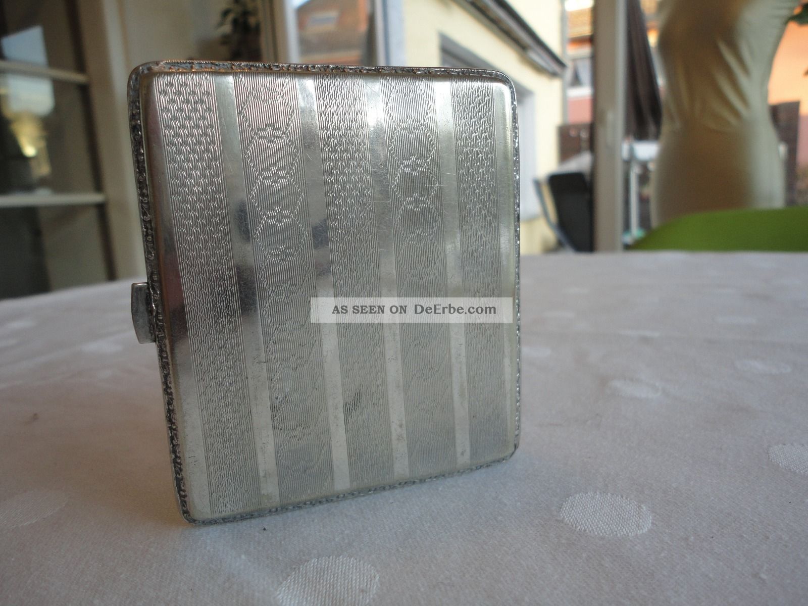 Zigarettenetui Versilbert Aus Dem Jahre 1926 Antik Alpacca