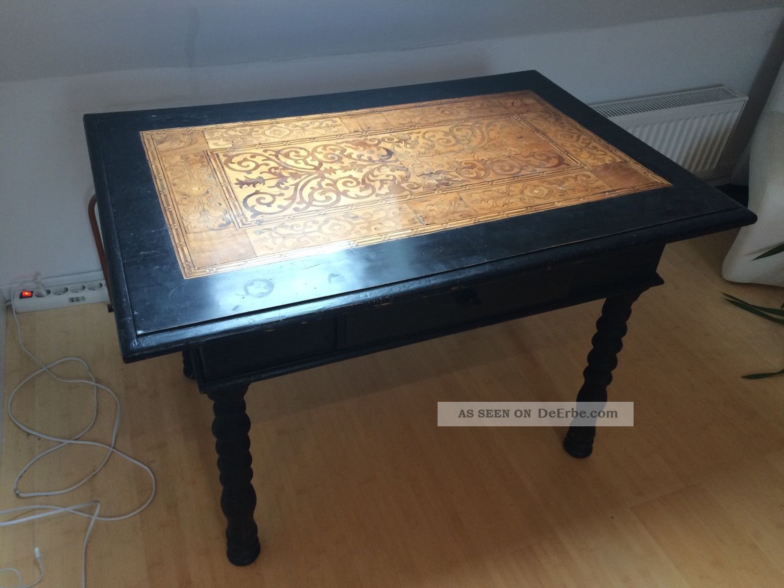 Renaissance Tisch Um 1550 Ad Mit Erstklassigen Intarsien Italien