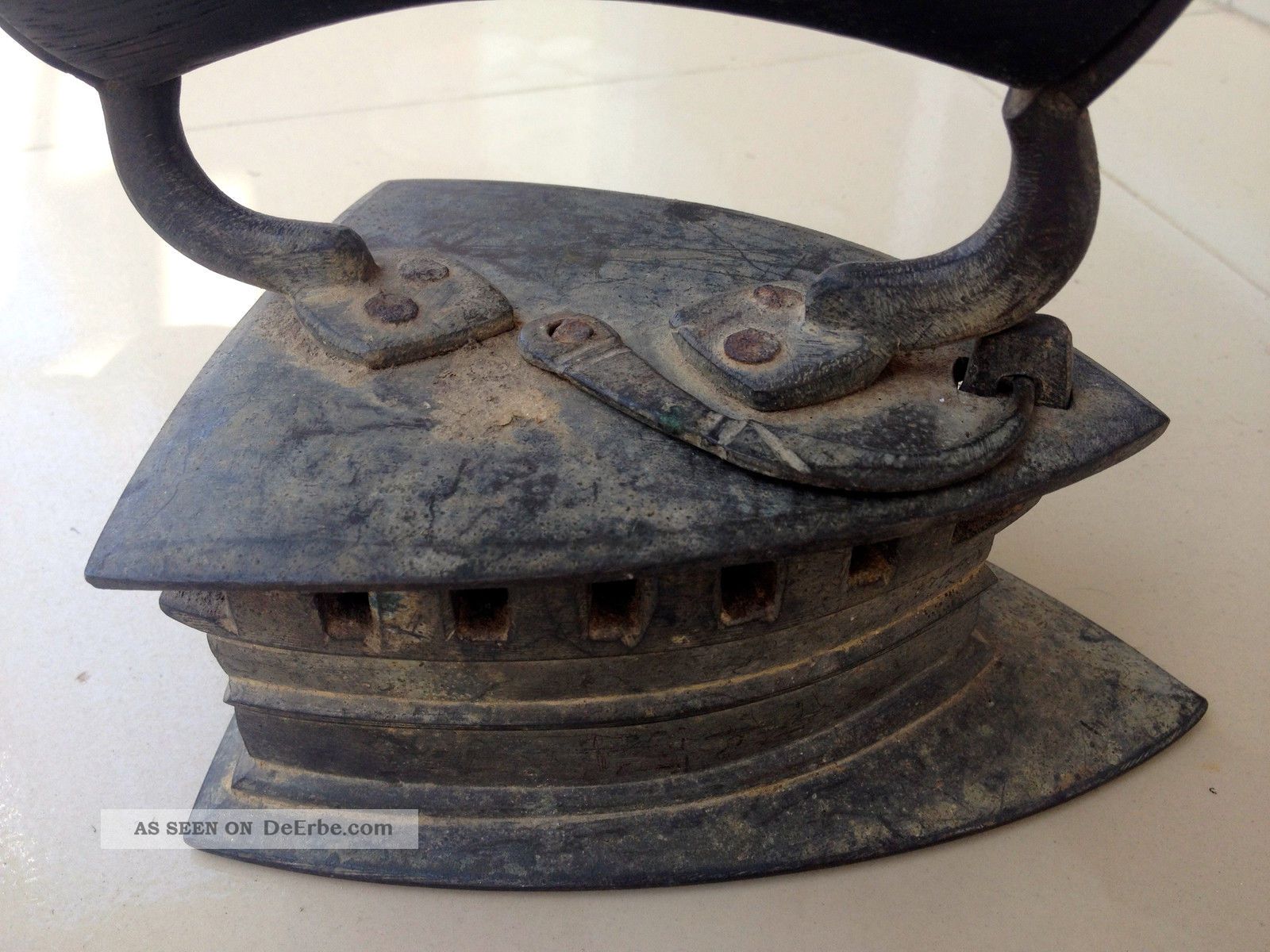 Altes Messing Bügeleisen Authentisch. Schwer. Wunderschön. 2, 3 Kg ...