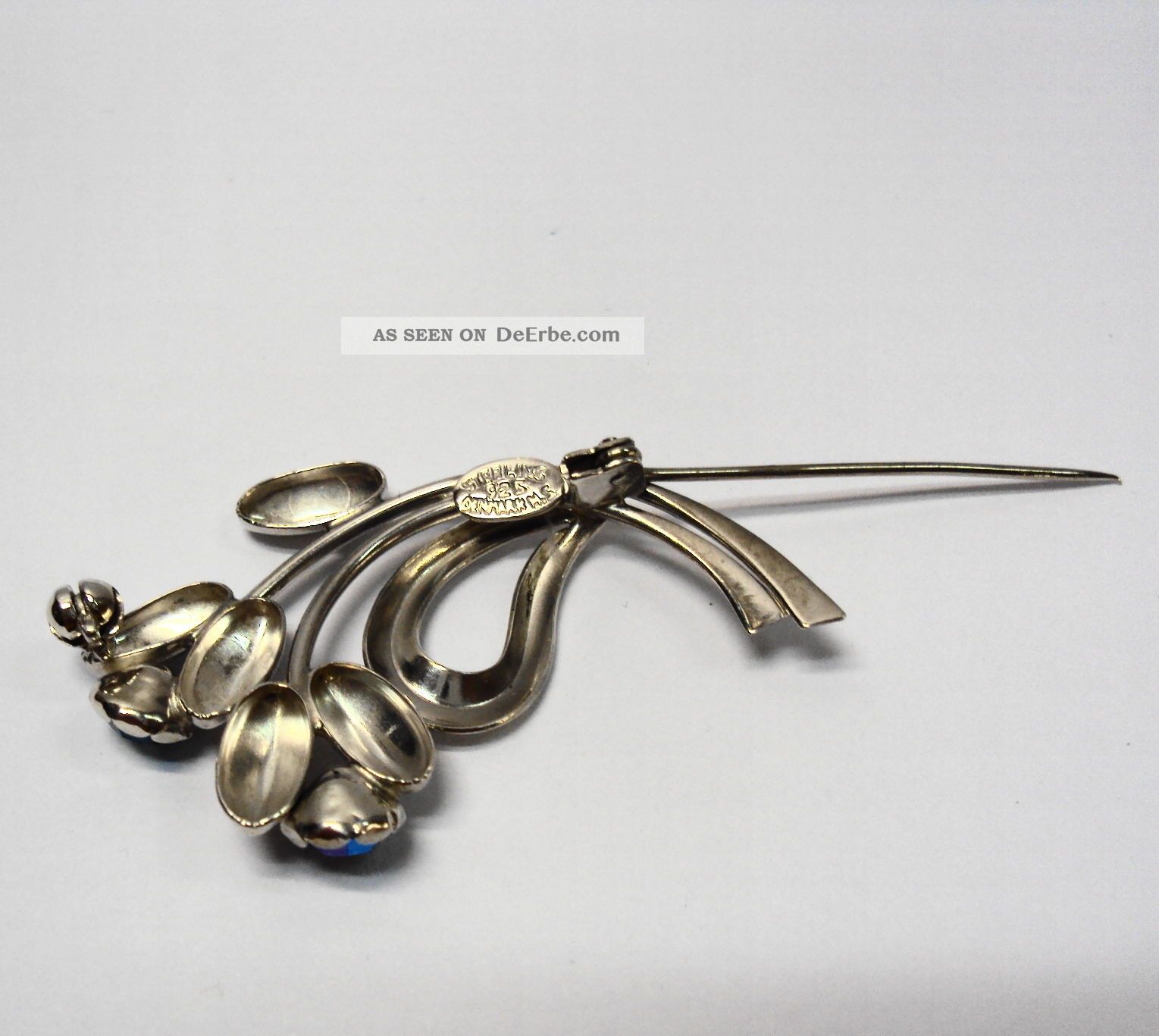 Schöne Brosche Sterling Silber 925 In Form Einer Blume Dänisch