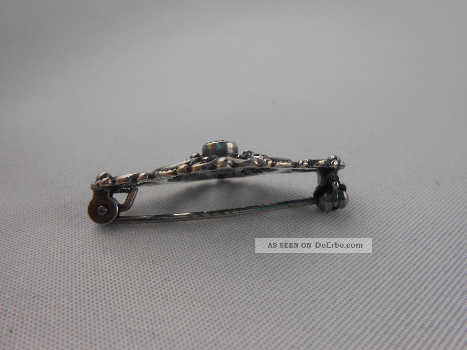 Alte 835 Silber Brosche Mit Granat Silberbrosche Anstecknadel Mit Roten ...