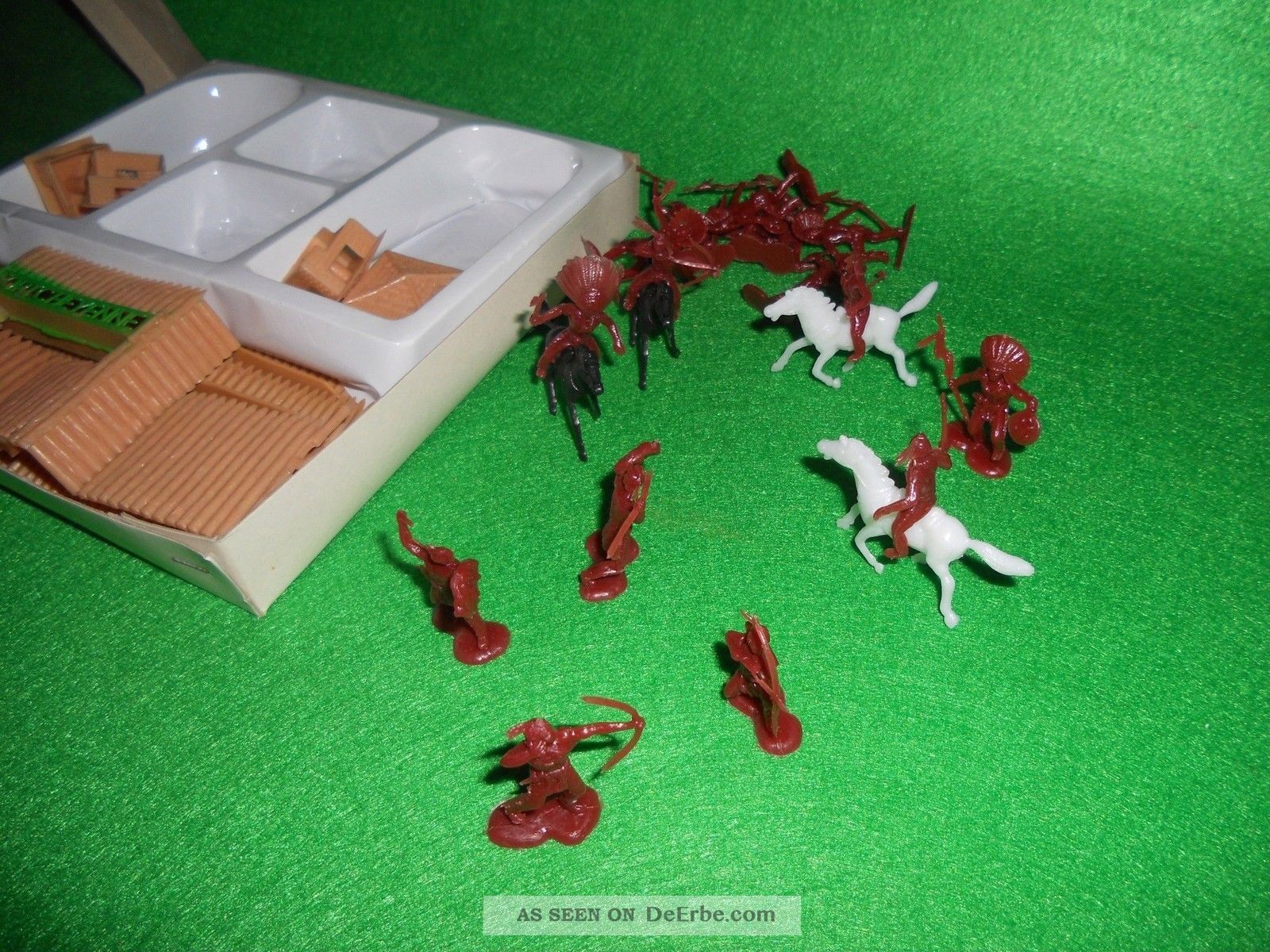 70er Fort Cheyenne Indianer Cowboy Pferd Plastik Western Vintage 1:72 ...