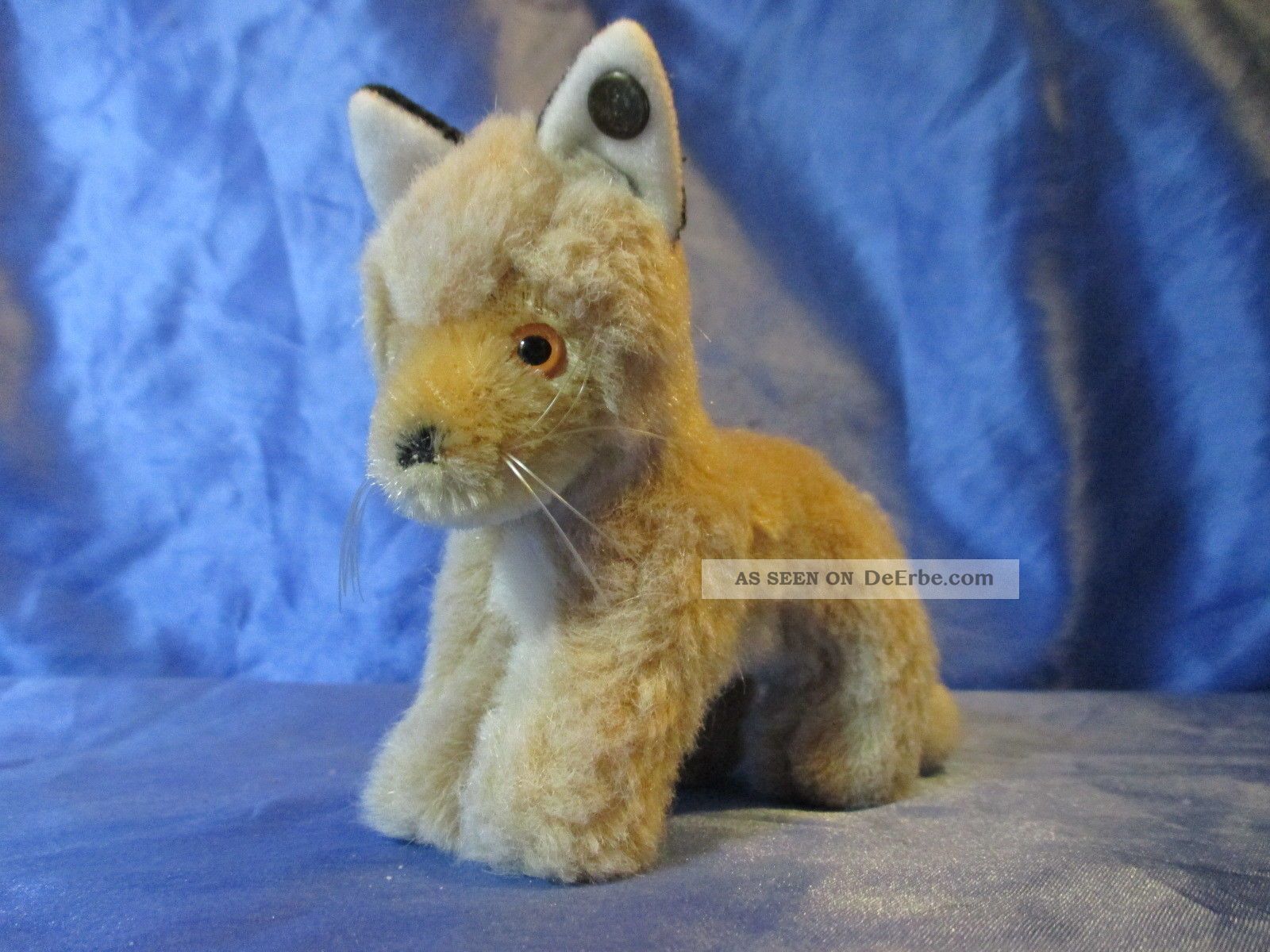 Steiff Alter Zeit Rar Der Süße Kleine Fuchs Sogar Mit Silberknopf