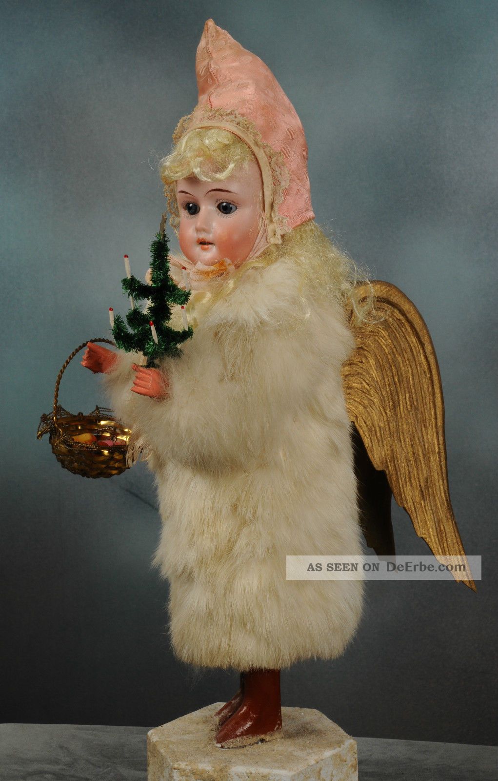 Porzellankopfpuppe Engel Lichterengel Gebr. Knoch Originale Kleidung Um ...