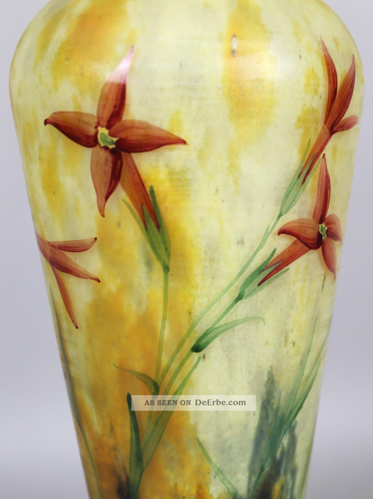 Jugendstil Vase Mado /daum - Nancy Nachtschattengewächs Um 1910 143