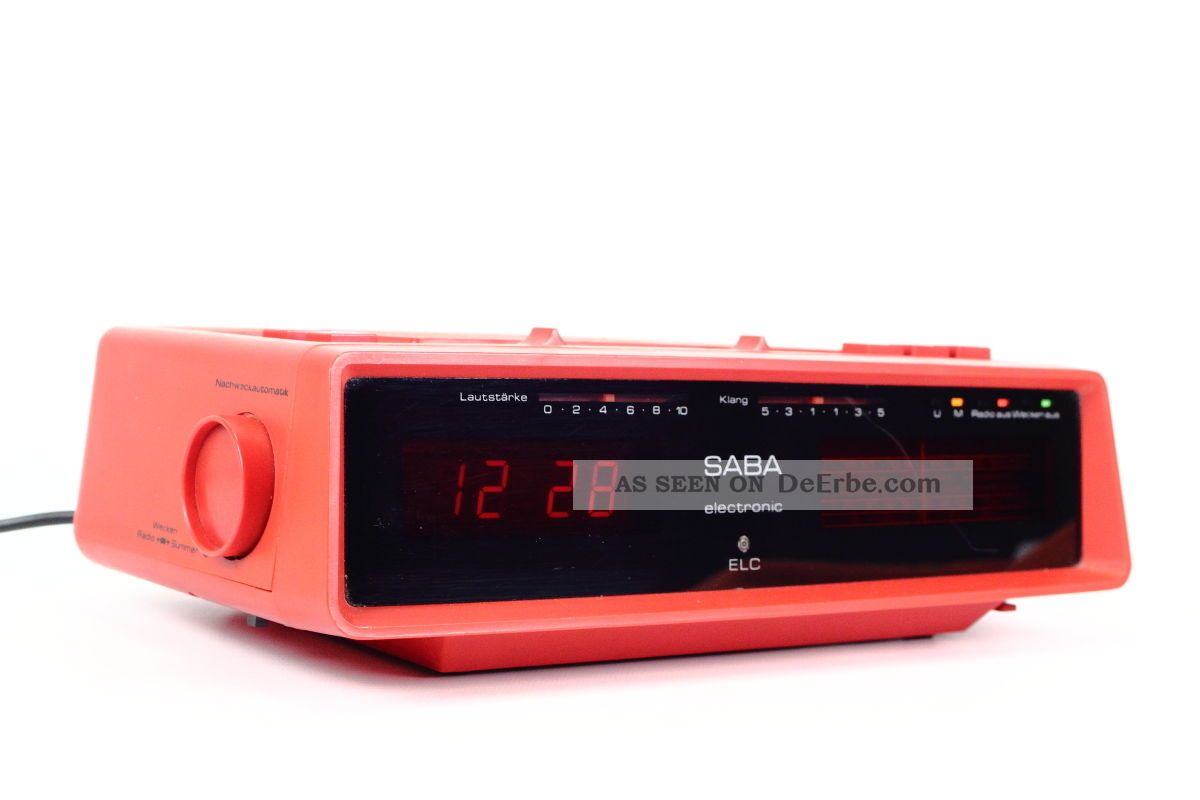 Vintage Saba Radiowecker Electronic Clock M Panton ära 70s