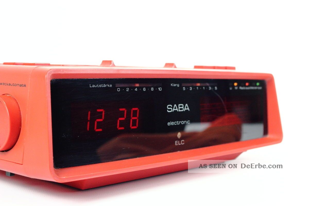 Vintage Saba Radiowecker Electronic Clock M Panton ära 70s