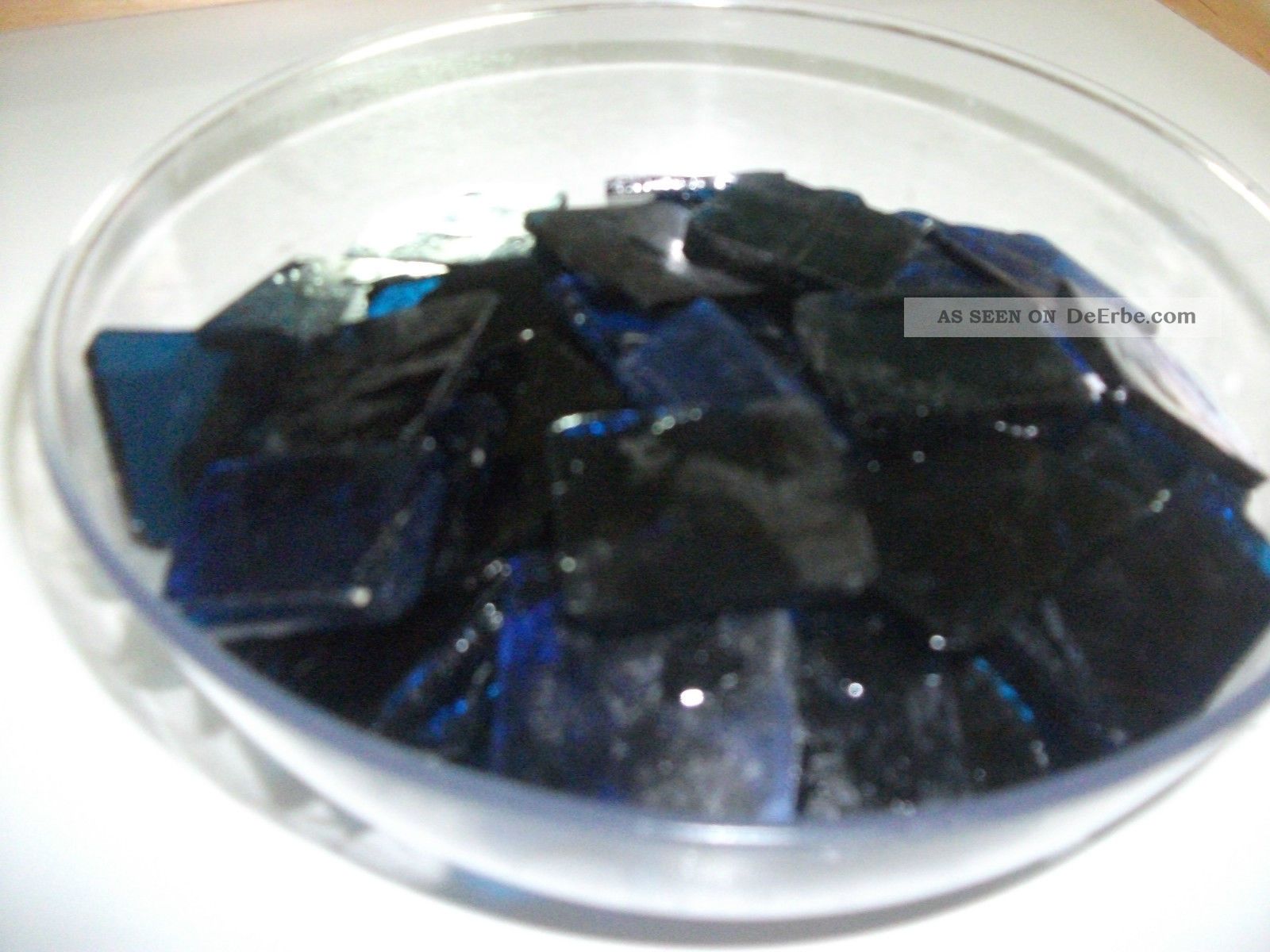 Uraltes Blaues Glas - Butzen Scherben Tiffany Bleiglas Ca. 1000 G