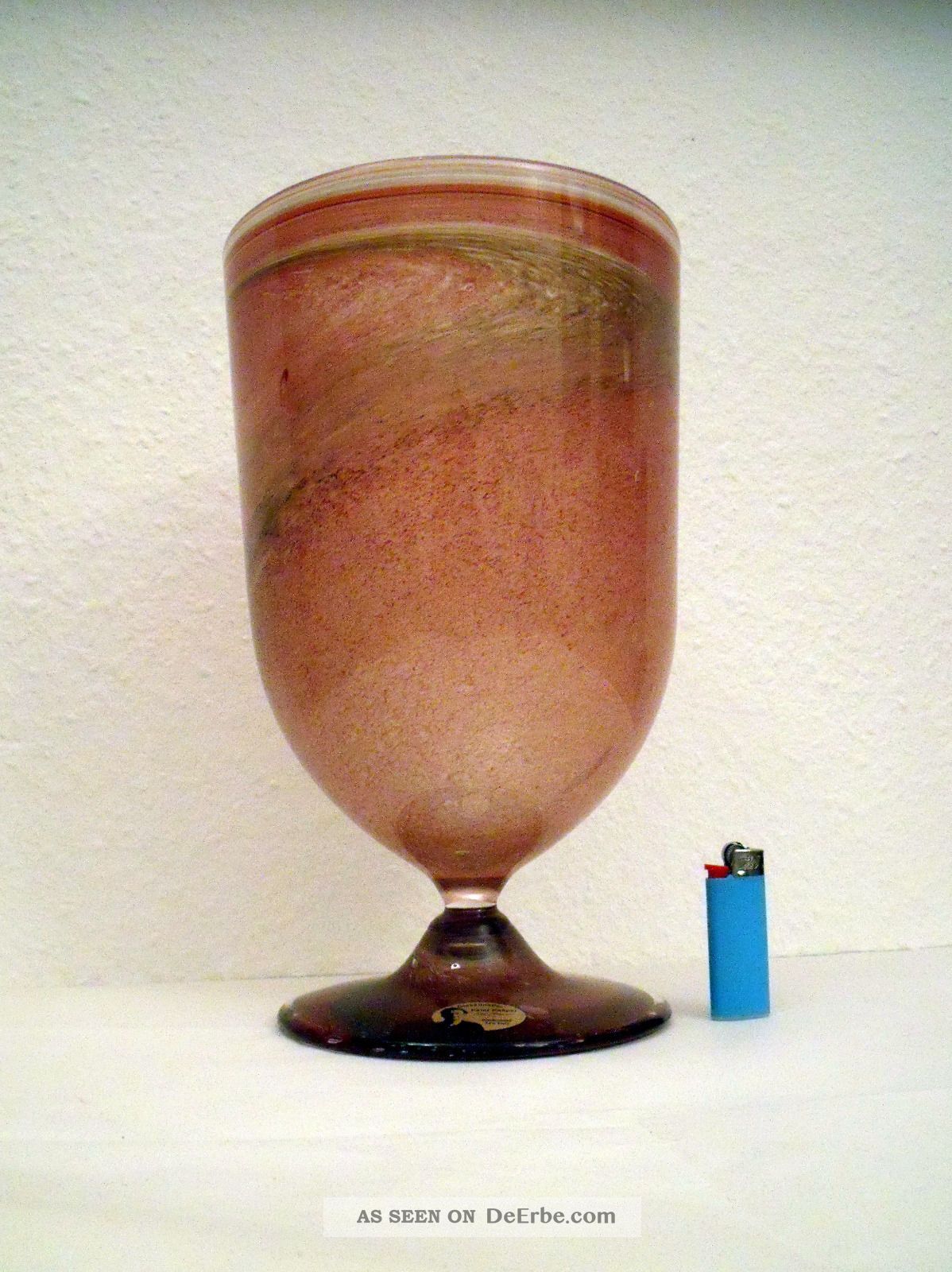 Große Peter Kaspar Bleikristall Vase Pokal Design Glaskunst Kunst ...
