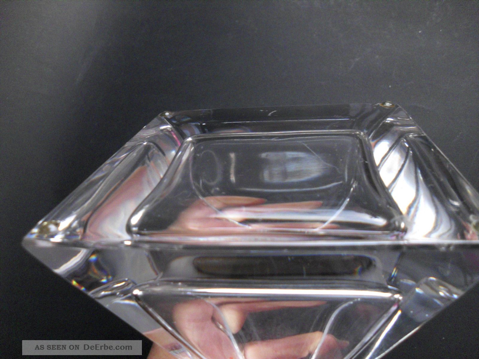 Kristall Karaffe - Pyramide - Schwer - Sign. Label - Nicht Lesbar - 2, 6 Kg