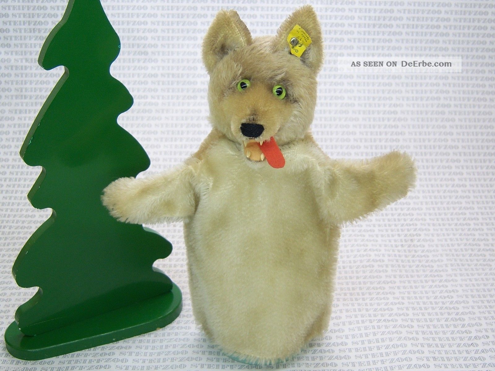 Steiff Erste Wolf Loopy Handpuppe Kf Old First Hand Puppet Wolf Id 317