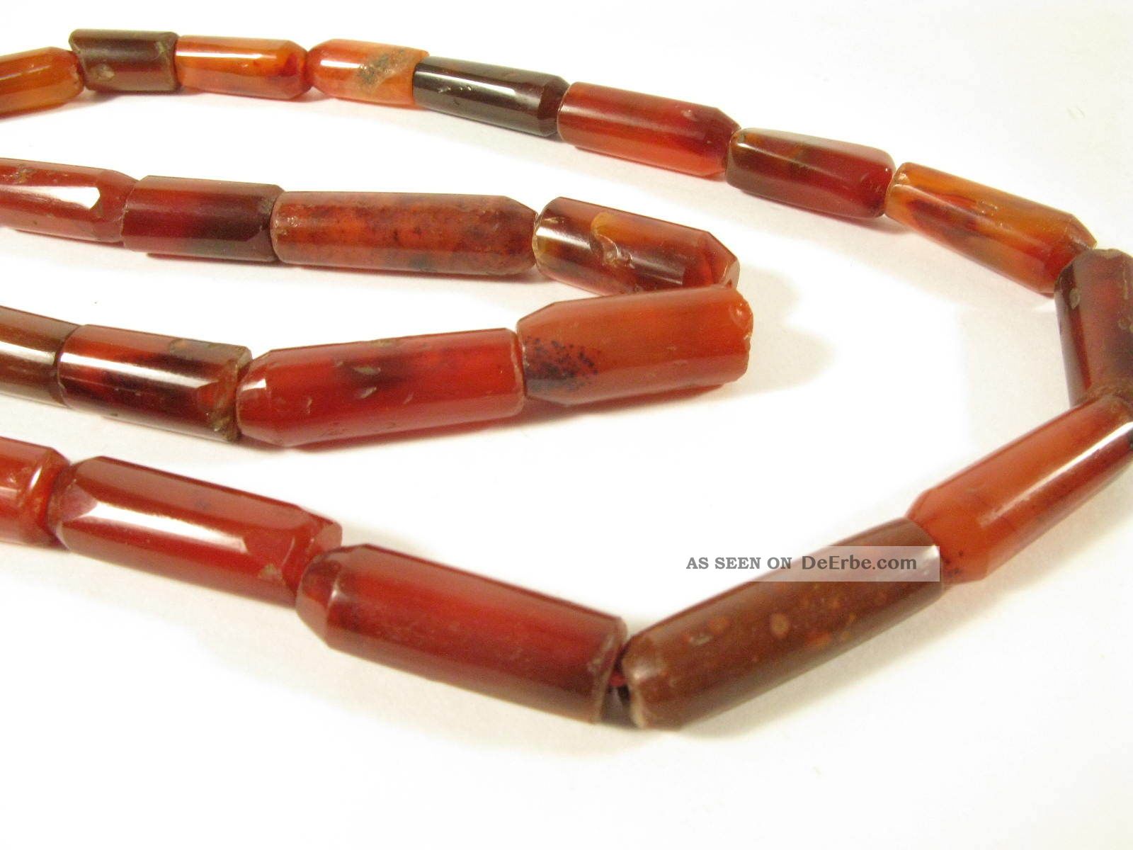 Strang Alte Achatperlen Karneol Old Agate Carneol Stone Beads Afrozip