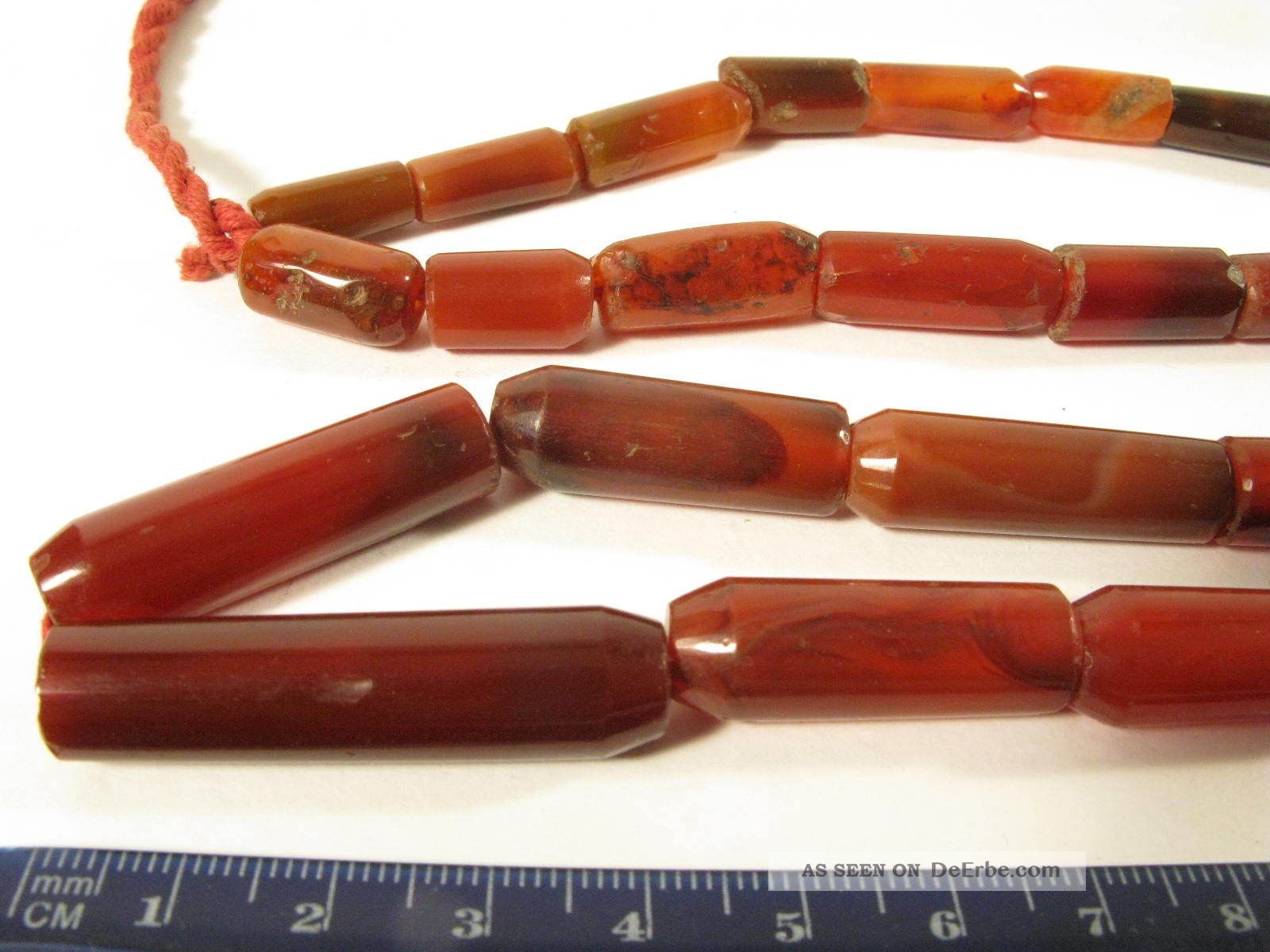 Strang Alte Achatperlen Karneol Old Agate Carneol Stone Beads Afrozip