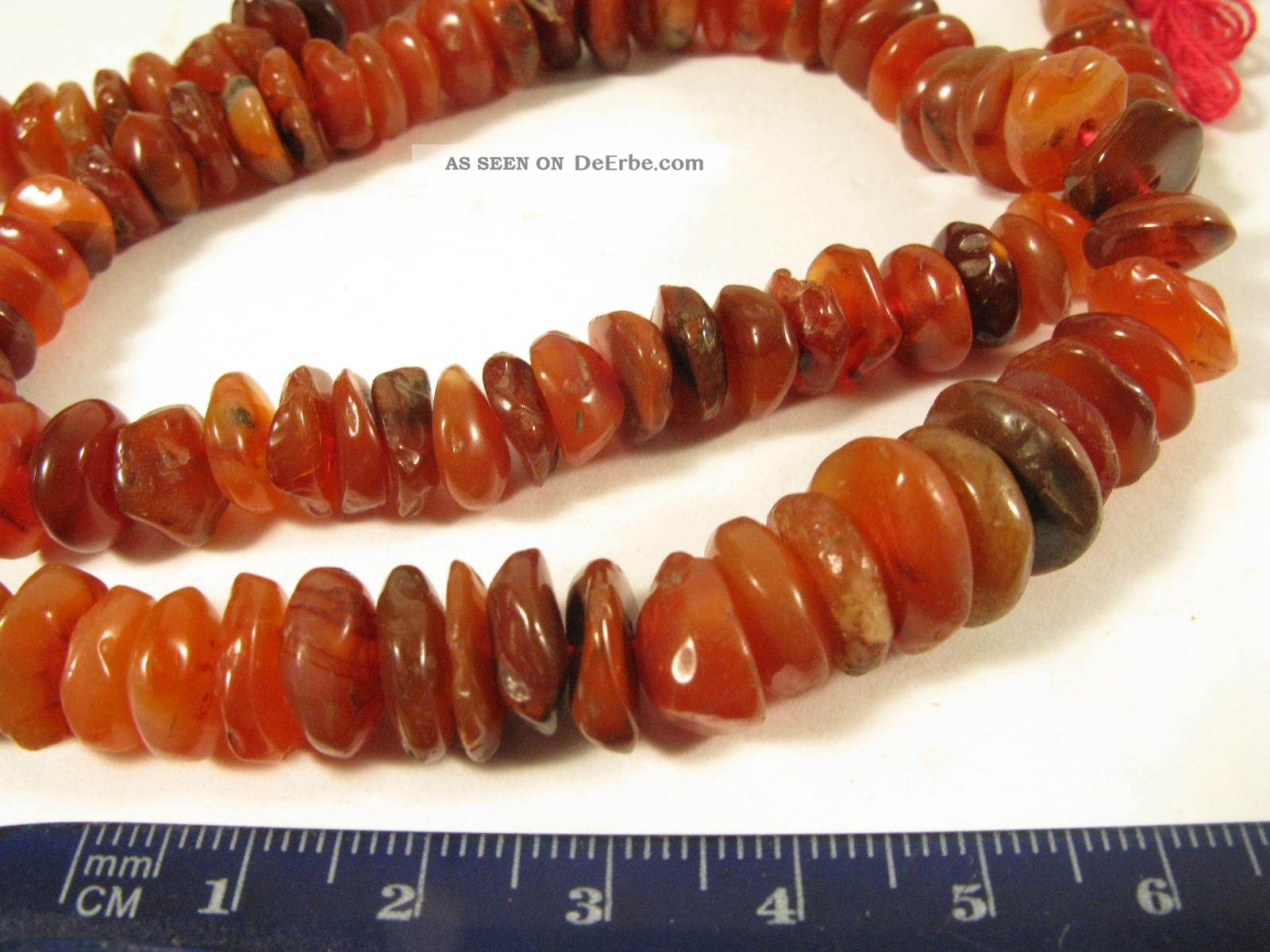 Strang Alte Achatperlen Karneol Old Agate Carneol Stone Beads Afrozip