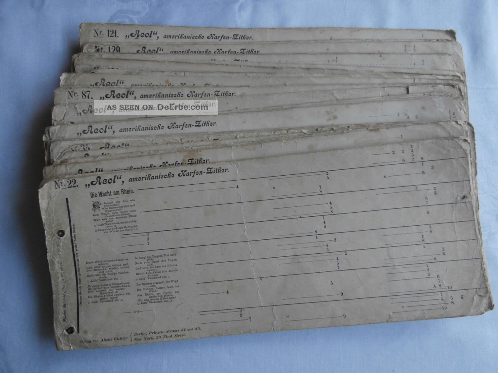 Aeol Amerikanische Harfen Zither - 43 Saiten - Gratisbeigabe 56 ...