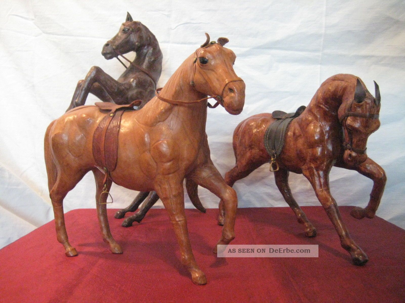 Tolle Skulptur Pferd Mit Leder Bezogen Sehr Detailliert
