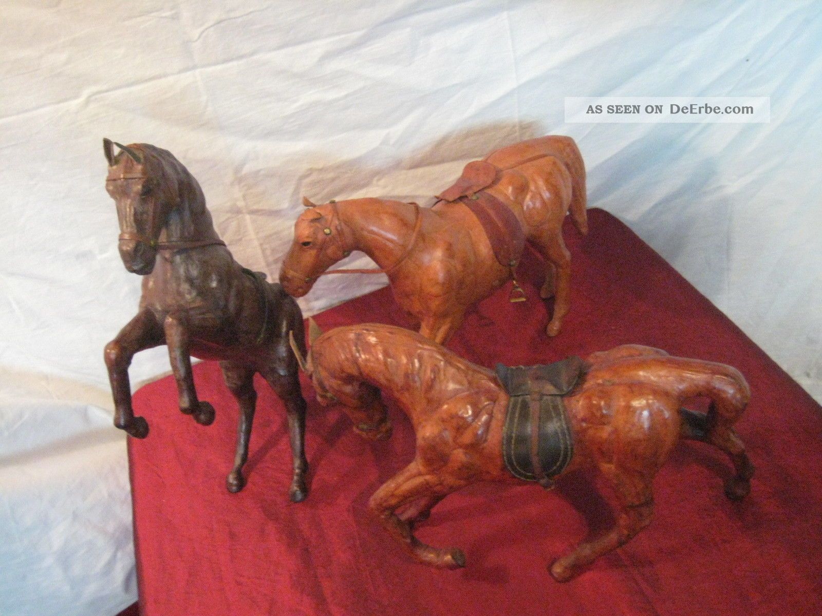 Tolle Skulptur Pferd Mit Leder Bezogen Sehr Detailliert